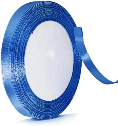 Bealif Blue Ribbon for Gift Wrapping, 22m Dark Blue Satin Ribbon 6mm ...