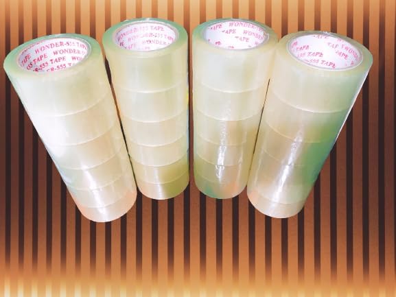 Packaging cello tape,Clear Tape (Transparent),2" X 100 Meter, Pack of 1 ...