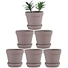 Amazon.com: Terra Cotta Pots with Saucer- 6-Pack Large Terracotta Pot ...