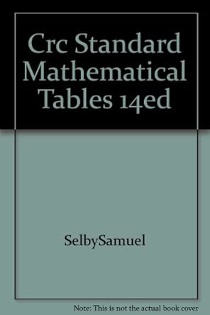 Crc Standard Mathematical Tables 14ed: Samuel Selby: Amazon.com: Books