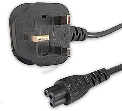 UK Plug to Clover Leaf Mains Power Cable/Lead - IEC C5 H05VV-F 0.75mm² ...