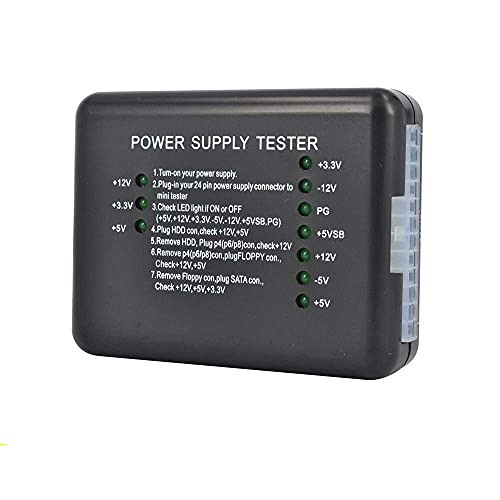 LipiWorld® Power Supply Tester Computer PC 24 pin 20 pin 8 pin 6 pin 4 ...
