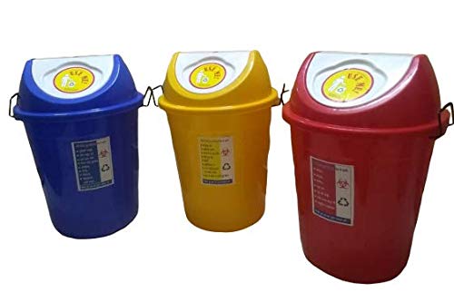 Ajaya Enterprises Bio-Hazard/Bio-Medical Waste Dustbin 22 ltr. Pack of ...
