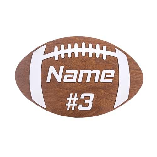 Amazon.com: Lumber Reveal USA Personalized Football Sign Wooden Name ...