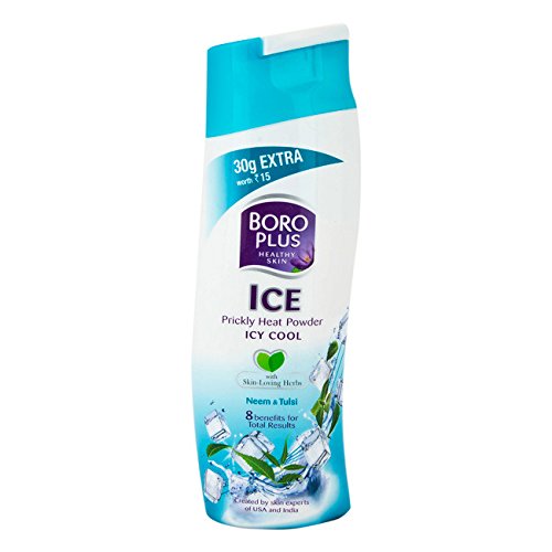 BORO PLUS ICE Prickly Heat Powder, ICY COOL, With Skin Loving Herbs ...