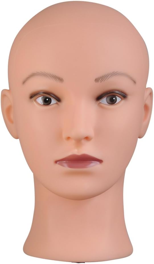 Amazon.com: hairyhme Bald Mannequin Head, Female Head for Wig Making ...