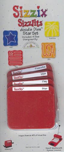 Sizzix Sizzlits Ellison 4-Doodle Dies Star Set Dies : Amazon.co.uk ...
