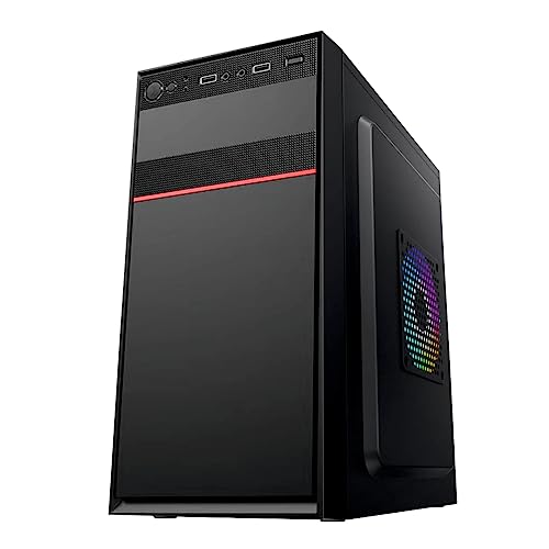 Foxin AMAR Desktop Computer Case / PC Cabinet - with Steel Metal Body ...