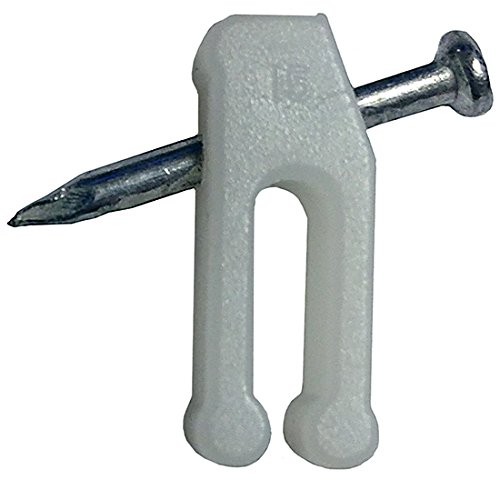 Amazon.com: Phone Cable Clip Fastener 20 Pack Ivory Nail in Cable ...