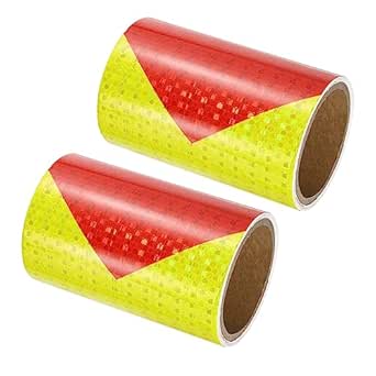 PATIKIL Reflective Tape, 2 Pack 6 Inch x 10 FT Waterproof High Visibility Self-Adhesive Warning ...