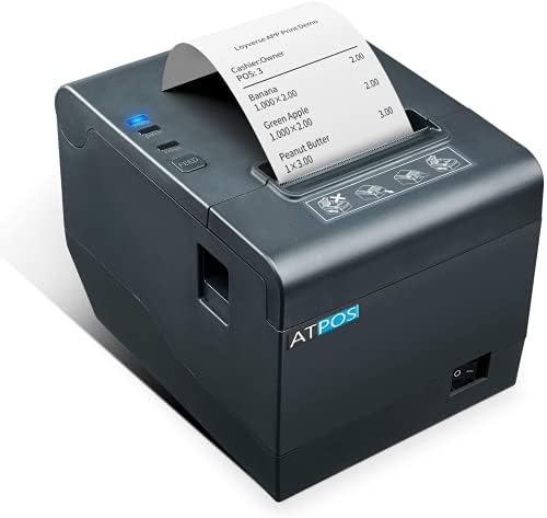 ATPOS AT-301 80mm (3 Inches) Direct Thermal Receipt Printer with Auto ...