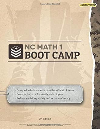 NC Math 1 Boot Camp: MasteryPrep: 9781948846684: Amazon.com: Books