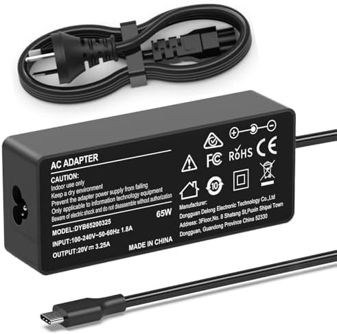 65W USB C Laptop Charger Fast Chromebook Charger Compatible with HP ...