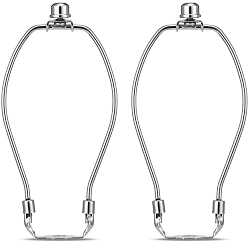 7 Inch Lamp Shade Holder Kit with Solid Lamp Finial Caps, 2 Set [Heavy ...