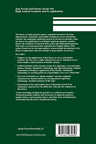 Snapklik.com : Rigid Analytic Geometry And Its Applications