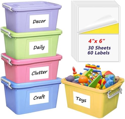 Amazon.com : HABGP Labels for Storage Bins, Matte Removable Storage Bin ...