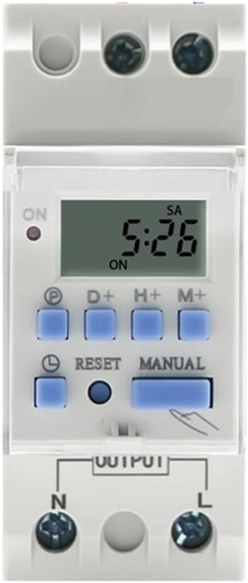 Amazon.com: 15A Rail 2 Wire Weekly 7 Days Programmable Digital TIME ...