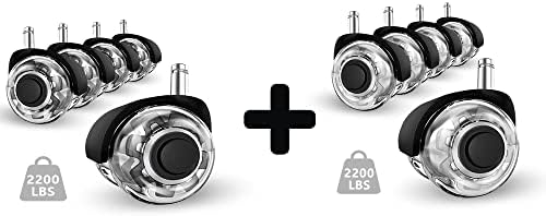 Amazon.com : Office Chair Wheels Casters-Protection for Hardwood Floors ...