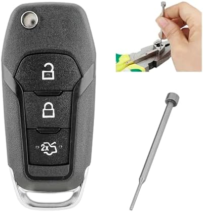 3 Button Flip Car Key Fob Case for Ford Mondeo MK5, Transit Tourneo ...