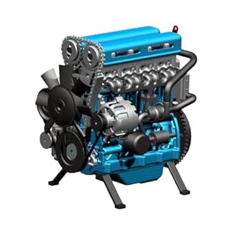 Amazon.com: OBIOCKIDAY 3D Metal Turbocharged Car Engine Kit That Runs ...