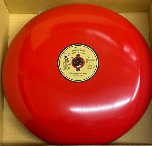 Safeguard Supply Fire Alarm Bell - 6 Inches Ringing Bell - 12 Volt DC ...