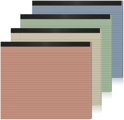 Amazon.com : Lincia 11" x 9.5" Legal Pads College Ruled Notepad ...
