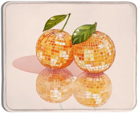 Amazon.com: XUNLURY Orange Mouse Pad, Funky Retro Y2K Orange Disco Ball ...