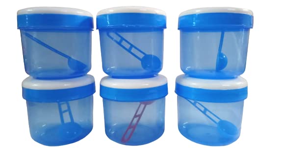 Beauty Tool Small Plastic Box with Spoon Round Shape Box for Food and ...