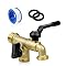 Amazon.com: Outdoor Garden Water Faucet with Double Outlet, Outside ...