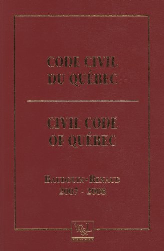 Amazon.com: CODE CIVIL DU QUEBEC 2007-2008: 9782891278171: Yvon Renaud ...