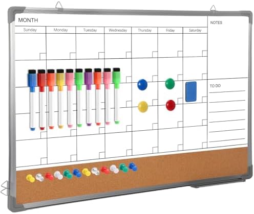 Amazon.com : Patelai Monthly Calendar Whiteboard Dry Erase Calendar ...