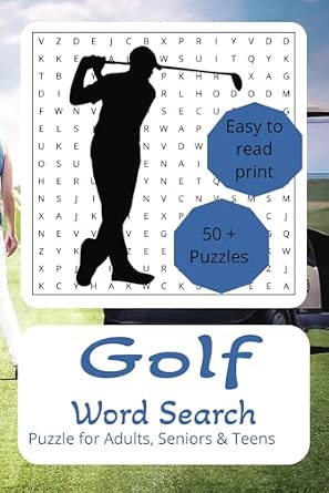 Golf Word Search Puzzle Book: Word Searches with Easy to Read Print ...