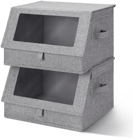 Amazon.com - GRANNY SAYS Stackable Storage Bins Open Front, Closet ...
