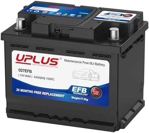 12V 60Ah 640CCA Exide EL600 Stop Start EFB Car Battery - 3 Years ...