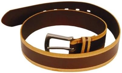 Ben Sherman Brown Leather Skived Belt - Size Large : Amazon.co.uk: Fashion