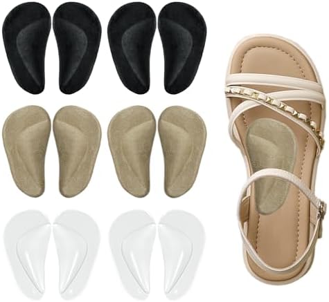 6 Pairs Gel Arch Support Pads Orthotic Shoe Inserts Insole, Arch ...