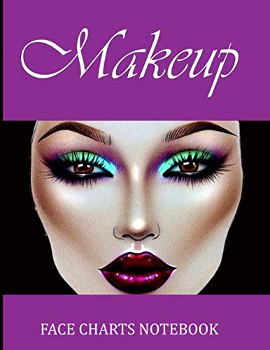 Makeup Face Charts Notebook: Professional Blank Makeup Practice ...