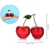 Amazon.com: OwnMy Crystal Cherry Figurine Crystal Cherry Ornament ...