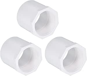 PATIKIL G2 Female Thread 63mm Socket Pipe Fitting, 3 Pack UPVC Straight ...