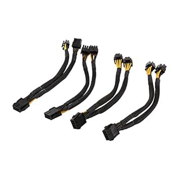 Sanchezeo 4 Pcs CPU 8 Pin Splitter ATX CPU 8 Pin Female to Dual 8(4+4 ...