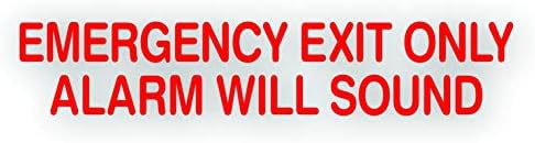 Amazon.com: Emergency Exit Only Sticker, Emergency Exit Only - Security ...