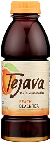 Amazon.com : Tejava The Unsweetened Tea, Peach Black Tea, Non-GMO, 16.9 ...