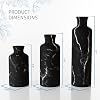 Amazon.com: Creative Scents Black Marble Look Vase Set - Vases Home ...