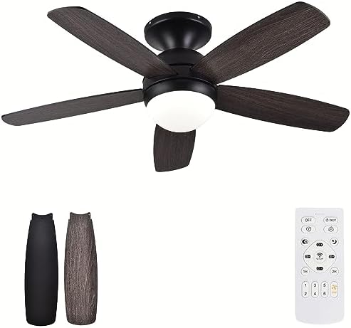 Amazon.com: ARONKID 52 Inch Flush Mount Ceiling Fan with Lights and ...