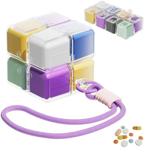 Pillendose Klein für Unterwegs, Klein Tablettenbox 7 Tage Morgens ...