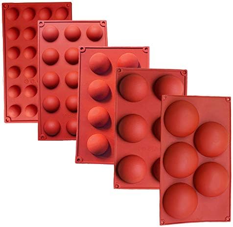 Amazon.com: Semicircle Silicone Mold,Shxmlf Half Sphere Chocolate ...