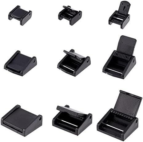 NBEADS 42 Pcs Cam Lock Buckles, 3 Sizes Plastic Buckles Side Quick ...