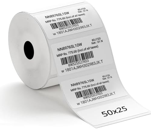 Everycom 2x1 inch (50x25mm) Direct Thermal Label Sticker Roll – 1000 ...