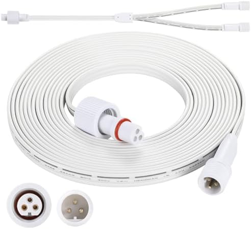 Amazon.com: Permanent Outdoor Lights Extension Lead Waterproof Cord ...