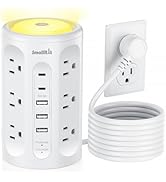 Amazon.com: Power Strip Tower with Night Light, Surge Protector Tower ...